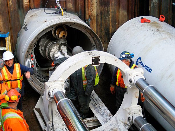 Tunnel boring machine used in culvert repair