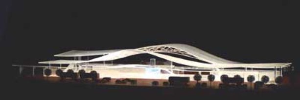 Design for airport bridge in basic black