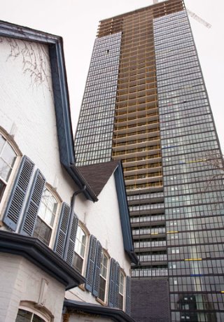 Getting glazing at the X Condos in Toronto