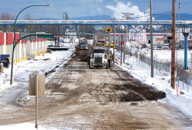 Roads used in effort to stop river from flooding
