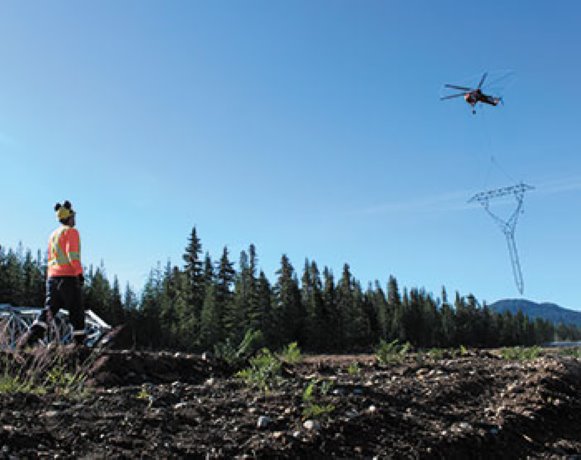 Helicopters assist remote BC Hydro project