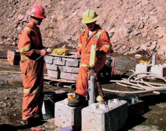 Explosive compaction densifies soil