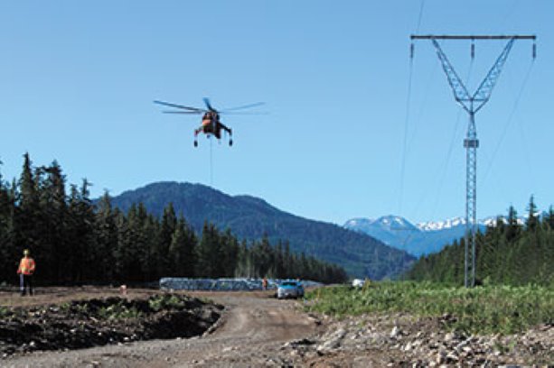 Helicopters assist remote BC Hydro project