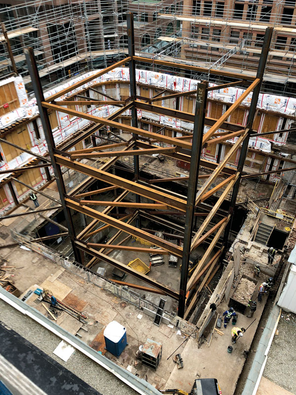 Steel shoring tower install at Two Queen ‘unlike any other steel job in ...