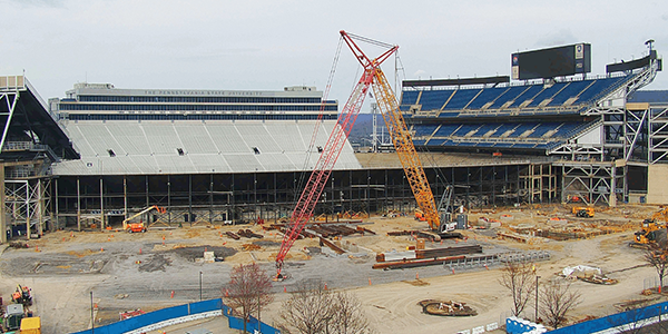 Construction crews making the biggest plays for Penn State’s $700M ...