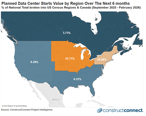 ConstructConnect Report: Record Data Center Construction Spending Surges to $14B
